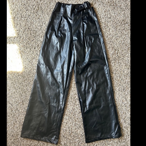 SHEIN | Pants & Jumpsuits | Pleather Pants | Poshmark